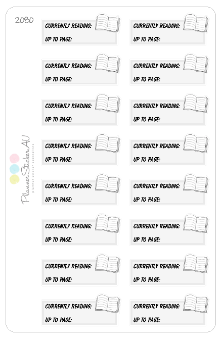 Currently Reading | 2080 – Planner Sticker AU