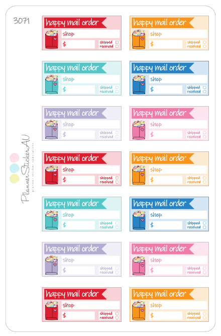 Happy Mail Tracker | Order Tracker | 3071 – Planner Sticker AU