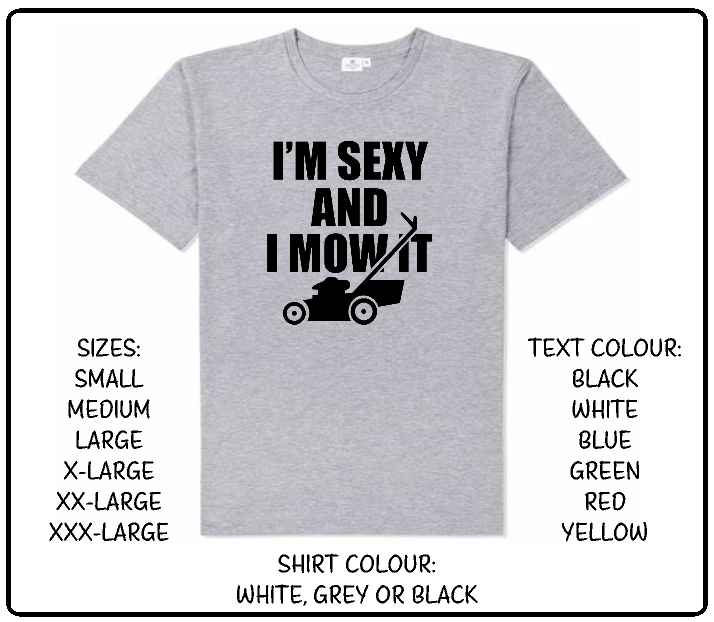 Im Sexy And I Mow It T Shirt Planner Sticker Au 9798