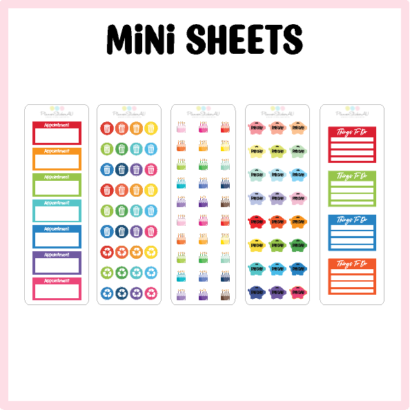 MINI SHEETS – Planner Sticker AU