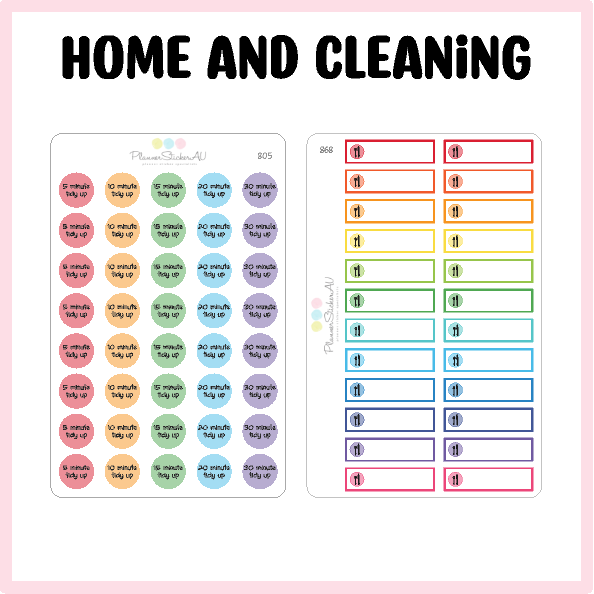 HOME AND CLEANING – Planner Sticker AU
