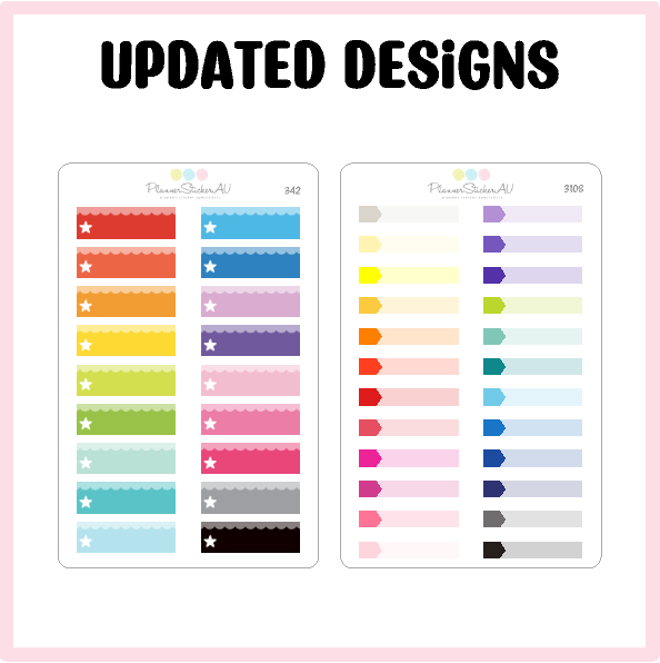 UPDATED DESIGNS – Planner Sticker AU