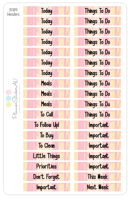 Marble Boxes, Headers & Day Covers | 3089 – Planner Sticker AU