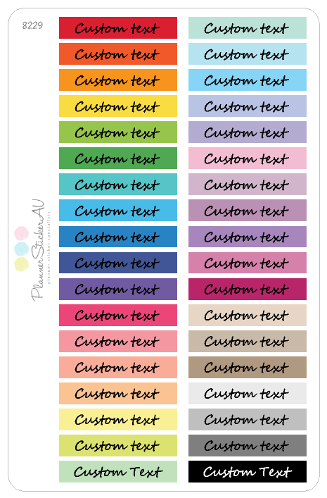 Custom Headers - Script | 8229 – Planner Sticker AU