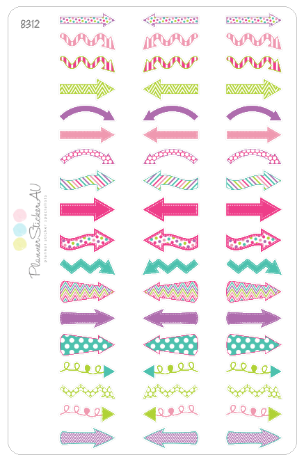 Funky Arrows | 8312 – Planner Sticker AU