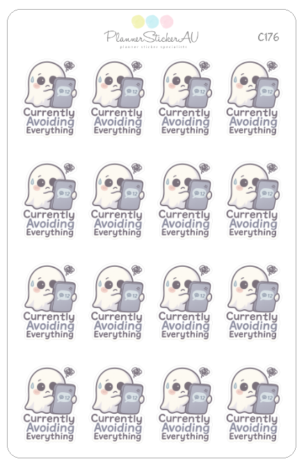 Avoiding Everything | C176 – Planner Sticker AU