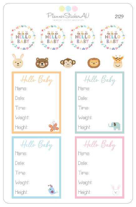 Baby | Birth Record | 2129 – Planner Sticker AU