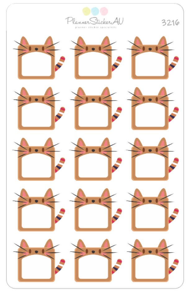 Animal Boxes - Cat | 3216 – Planner Sticker AU