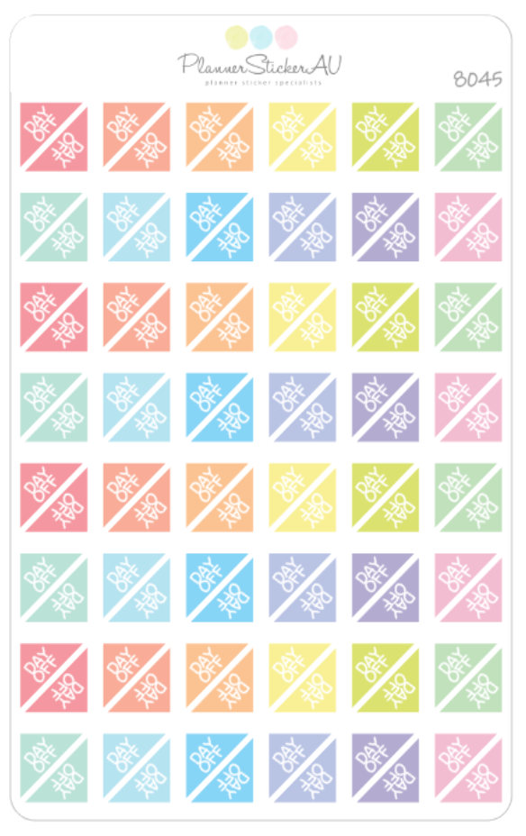 Day Off Corners (Small) | 8045 – Planner Sticker AU