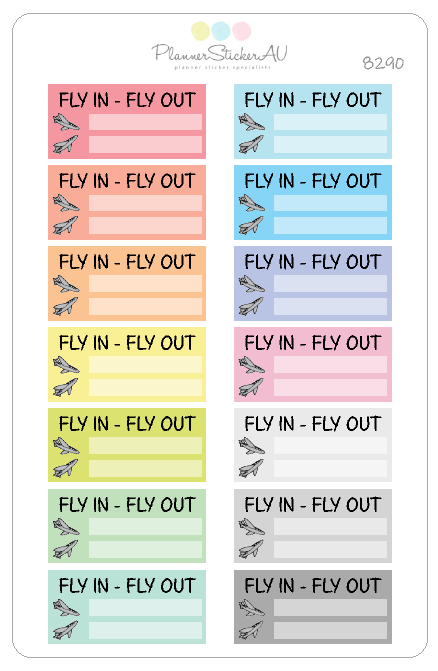 Fly In Fly Out FIFO | 8290 – Planner Sticker AU