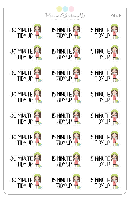 5-15-30 Minute Tidy Up | 884 – Planner Sticker AU