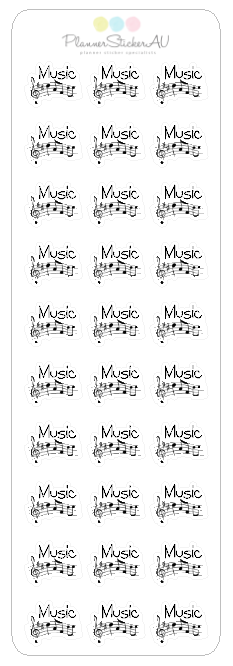 Mini Sheet | Music | 9164 – Planner Sticker AU
