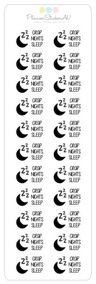 Mini Sheet | Crap Nights Sleep | 9384 – Planner Sticker AU