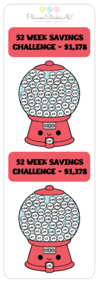Mini Sheet | Savings Challenge | 9418 – Planner Sticker AU