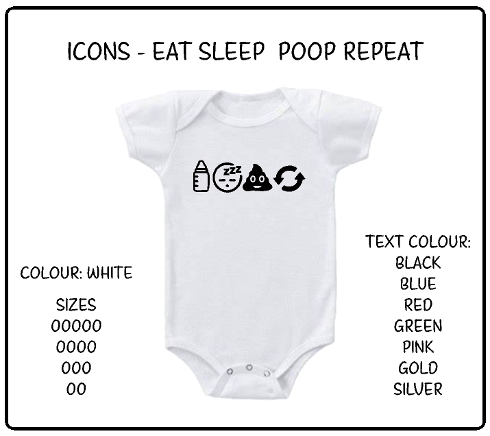 Baby | Eat Sleep Poop Repeat – Planner Sticker AU