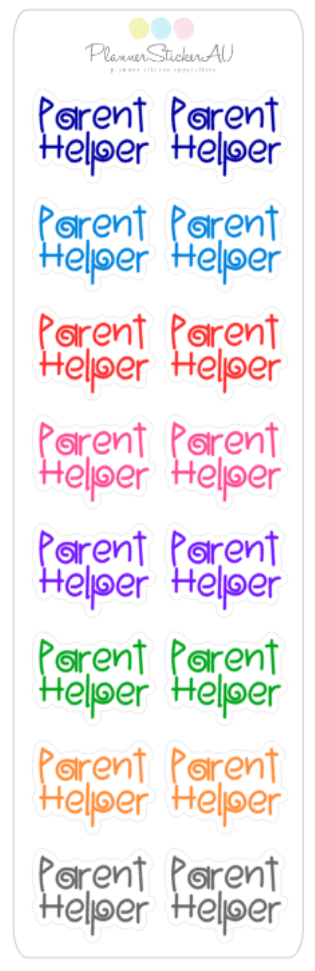 Mini Sheet | Parent Helper | Volunteer | 9184 – Planner Sticker AU